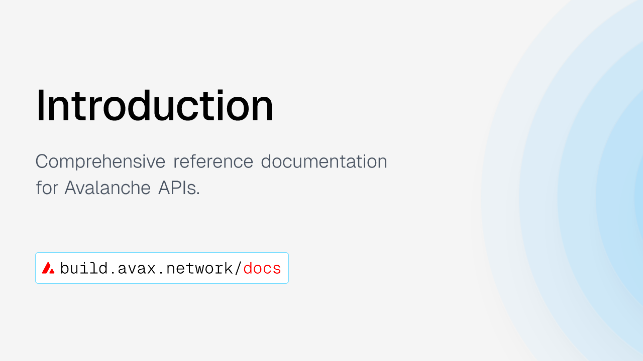 Introduction | Avalanche Builder Hub
